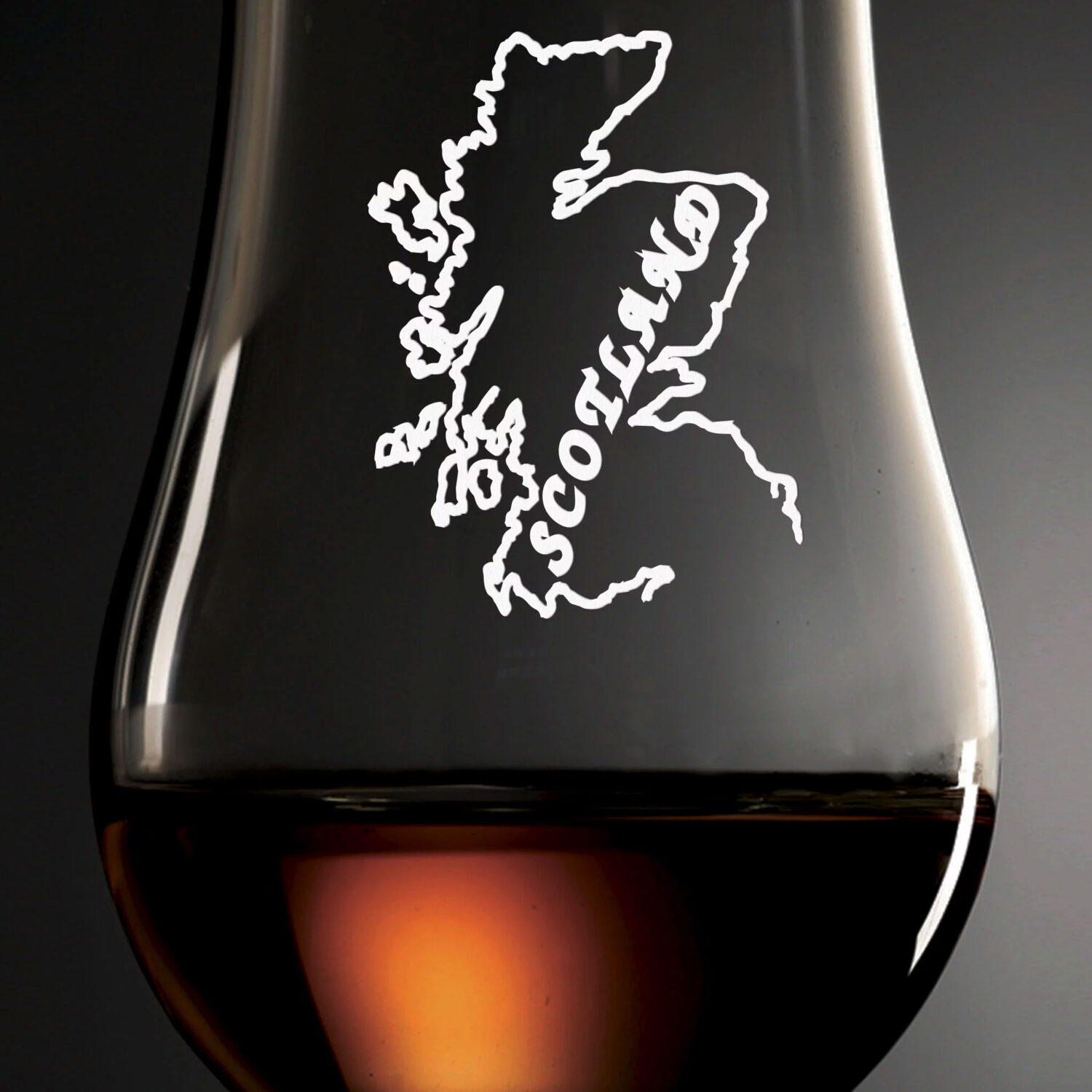 Burns Crystal Glencairn Glass with Scotland Map - Premium Whisky ...